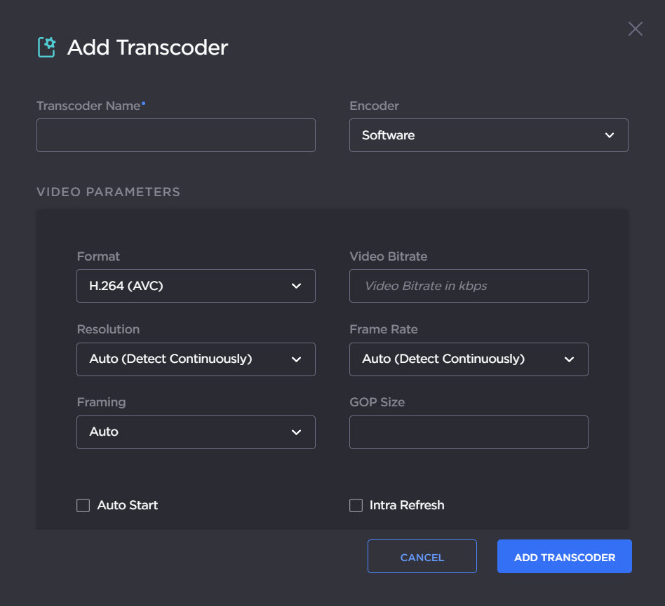 Adding New Transcoders